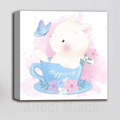 Quadro cane con frase per bambini, decorazione murale per la cameretta