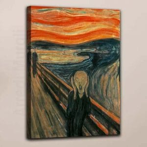 Quadro famoso l'urlo di Munch, stampa riproduzione su tela