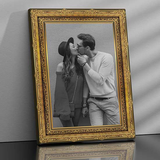 Quadri su tela personalizzati per camera da letto con foto e iniziali