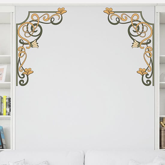 Decorazioni adesive in stile Liberty, stickers murali