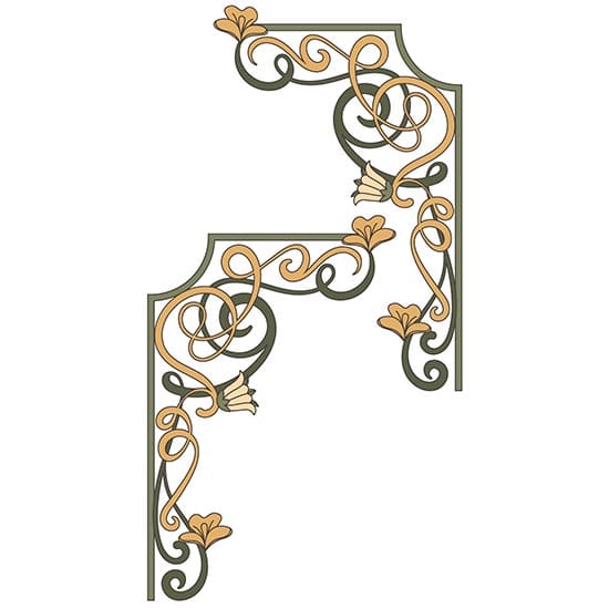 Decorazioni adesive in stile Liberty, stickers murali