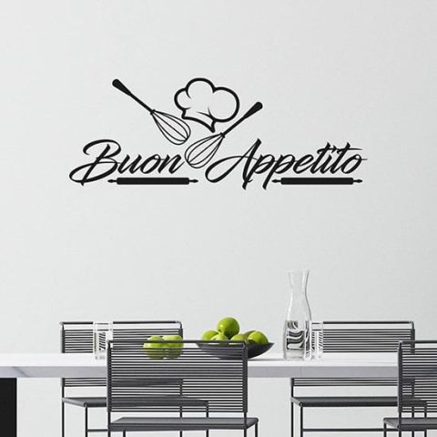 Adesivo murale buon appetito, wall stickers per cucina