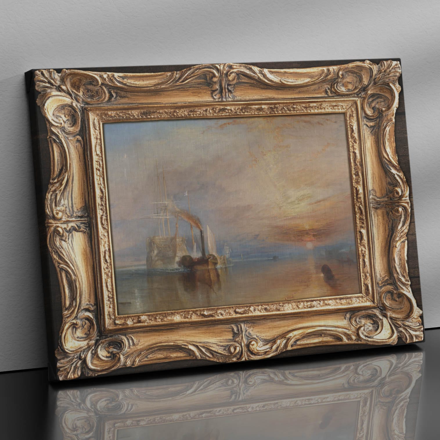 Quadro famoso La Valorosa Téméraire di Turner su tela unica